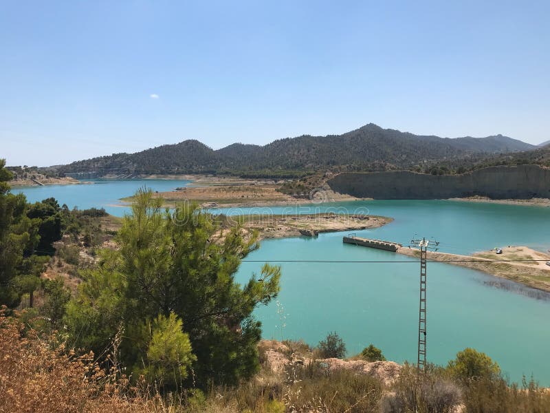 Beautiful Reservoir Landscape, Located in Spain Stock Photo - Image of ...