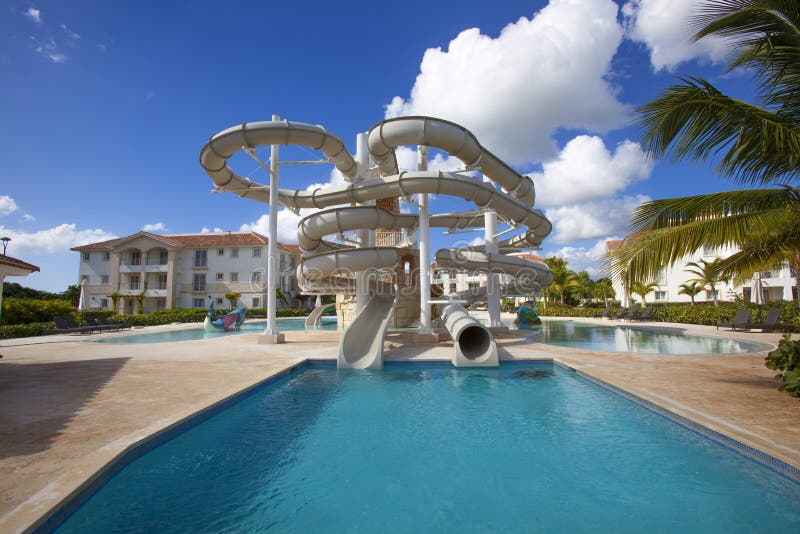Beautiful Resort Pool stock photo. Image of oasis, dominican - 37357364