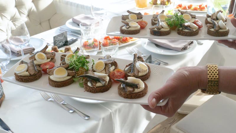 In the Beautiful Restaurant, the Chef Cook Has Prepared Many Different ...