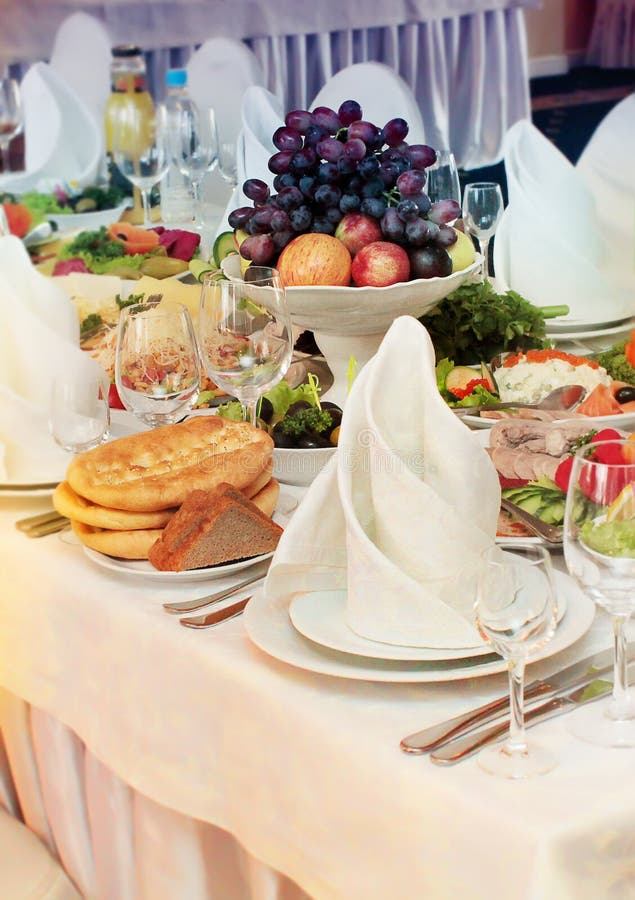 Beautiful restaurant table stock image. Image of food - 19627149