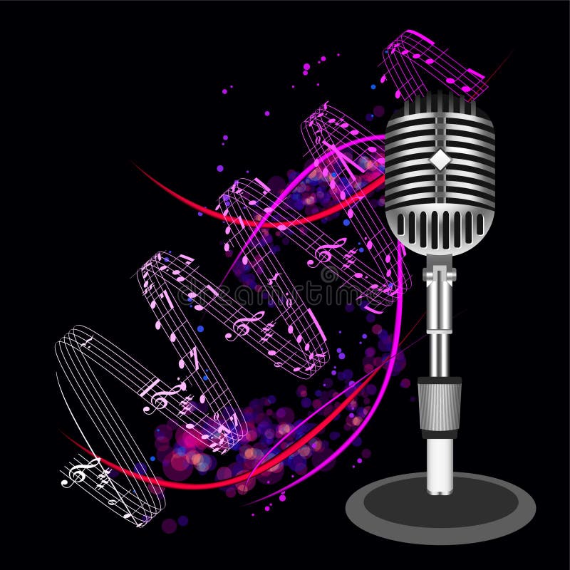 Rock star Microphone stock illustration. Illustration of microphone ...
