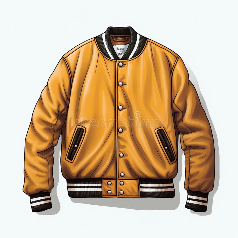 Beautiful Retro Letterman Jacket Clipart Illustration Stock ...