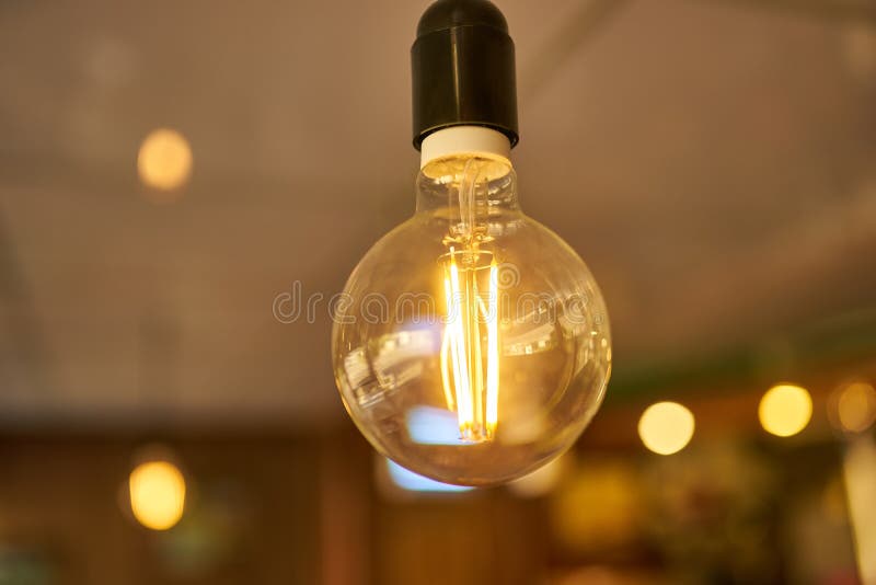 Retro Luxury Interior Bulb Lighting Lamp Decor Glowing in Dark Stock ...