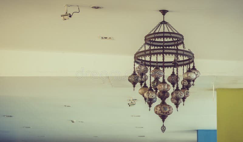 Beautiful Retro Luxury Interior Lighting Lamp Stock Photo - Image of ...