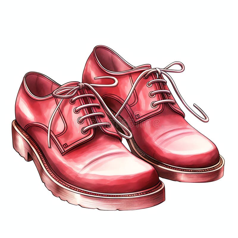 Beautiful Retro Platform Shoes Clipart Illustration Stock Illustration ...