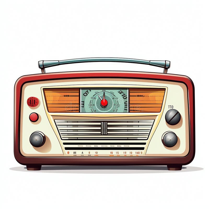 Beautiful Retro Radio Clipart Illustration Stock Illustration ...