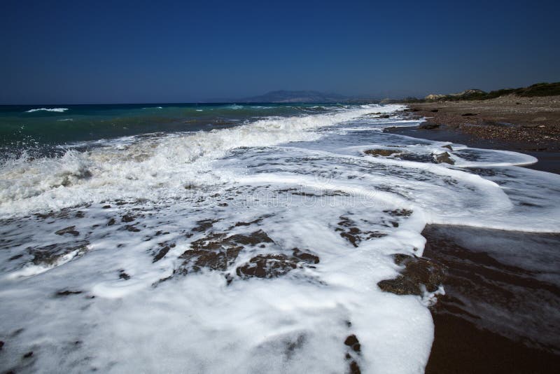 Beautiful Rhodes beach stock photo. Image of nature, panorama - 24986714