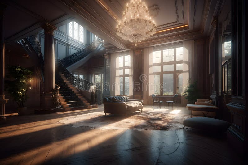 Beautiful Rich Modern Luxury Interior. Neural Network AI Generated ...