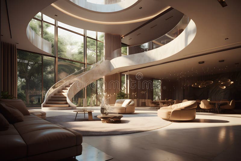 Beautiful Rich Modern Luxury Interior. Neural Network AI Generated ...