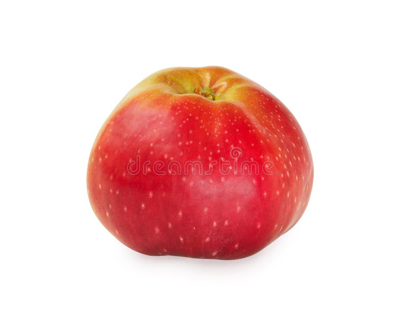 Beautiful Ripe Apple Isolated on White. Stock Photo - Image of close ...