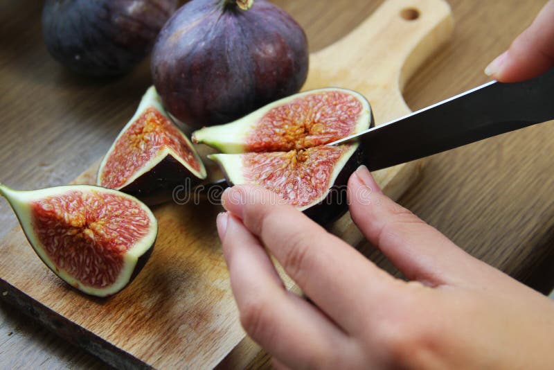 Beautiful Ripe Fresh Pulpy Figs on the Table Stock Photo - Image of ...