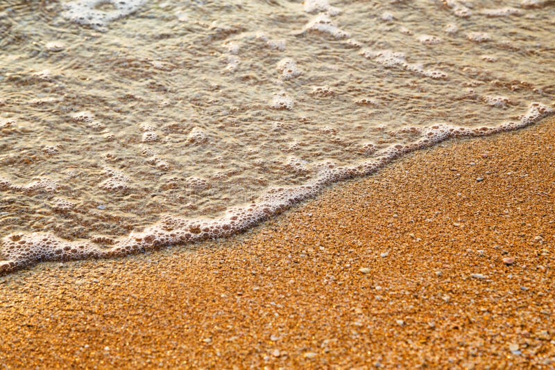 Beautiful Ripple on a Sand Beach at Sunrise Stock Image - Image of ...