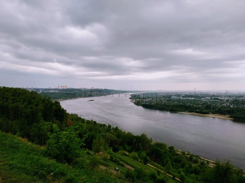 A Beautiful River Cloudy and Cold Stock Image - Image of cold, river ...