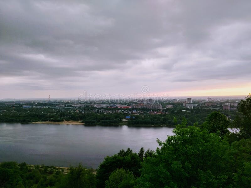 A Beautiful River Cloudy and Cold Stock Photo - Image of beautiful ...