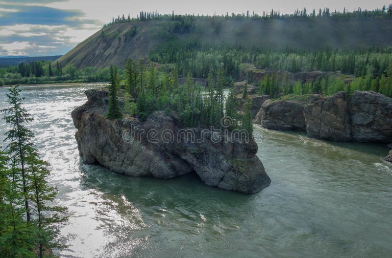 Beautiful River Flowing by on a Beautiful Day Stock Image - Image of ...