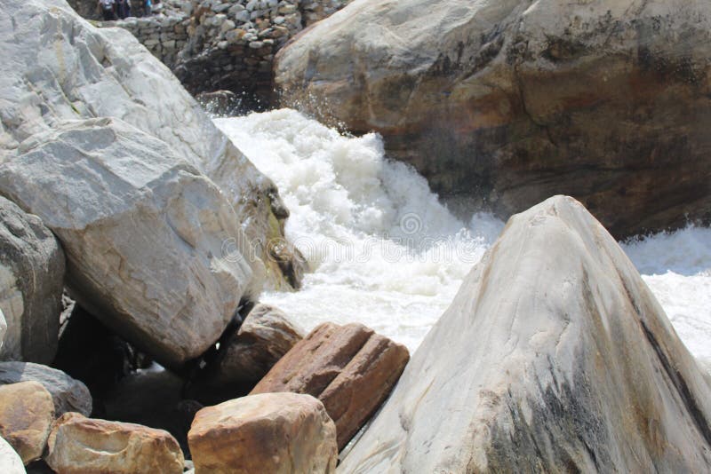 Beautiful River Flowing through Rocks Stock Photo - Image of scene ...