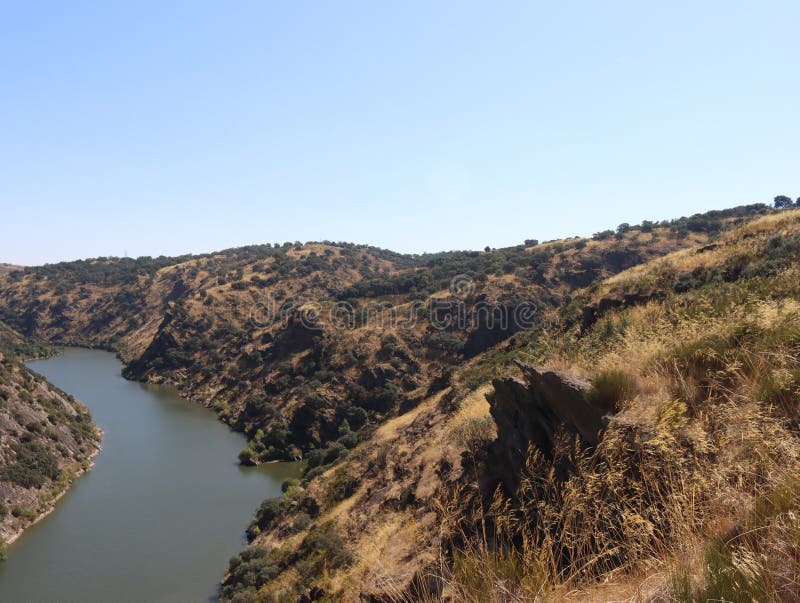 Beautiful River Landscape Cliffs Running Water Scenery Natural Border ...