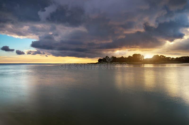 Beautiful river landscape stock image. Image of light - 61891583