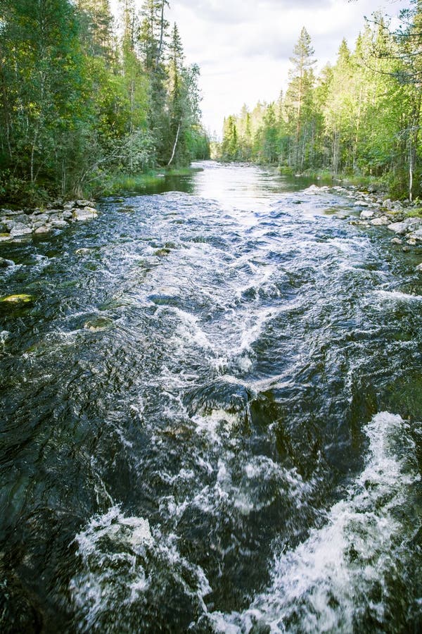A Beautiful River Landscape in Finland Stock Image - Image of idyllic ...
