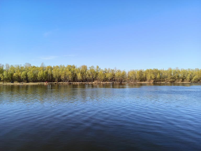 Beautiful River Landscape in Spring Stock Photo - Image of beautiful ...
