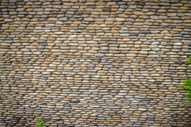 Beautiful River Pebble Wall Background. Seamless Pebble Stone Fl Stock ...