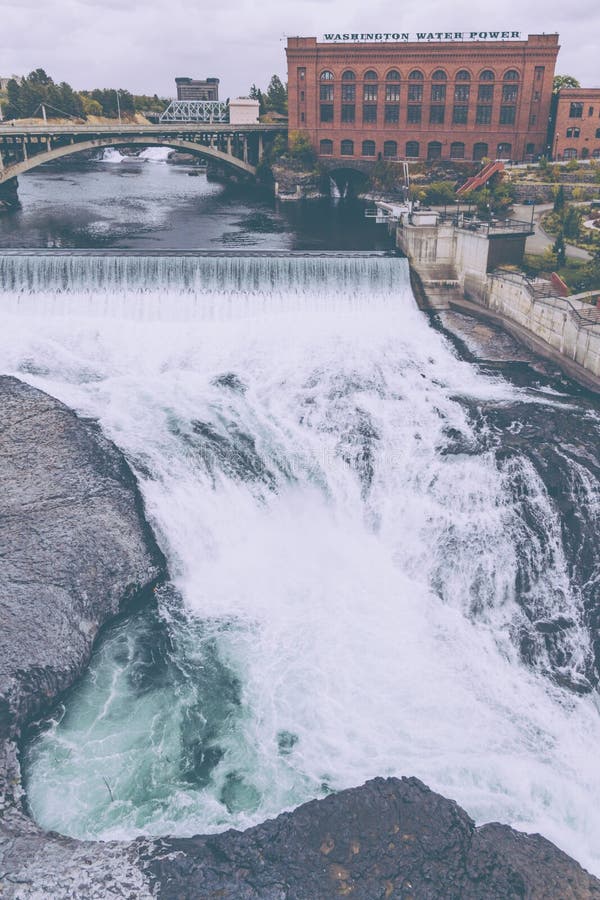 Beautiful River Running Under a Bridge in an Urban City Stock Image ...