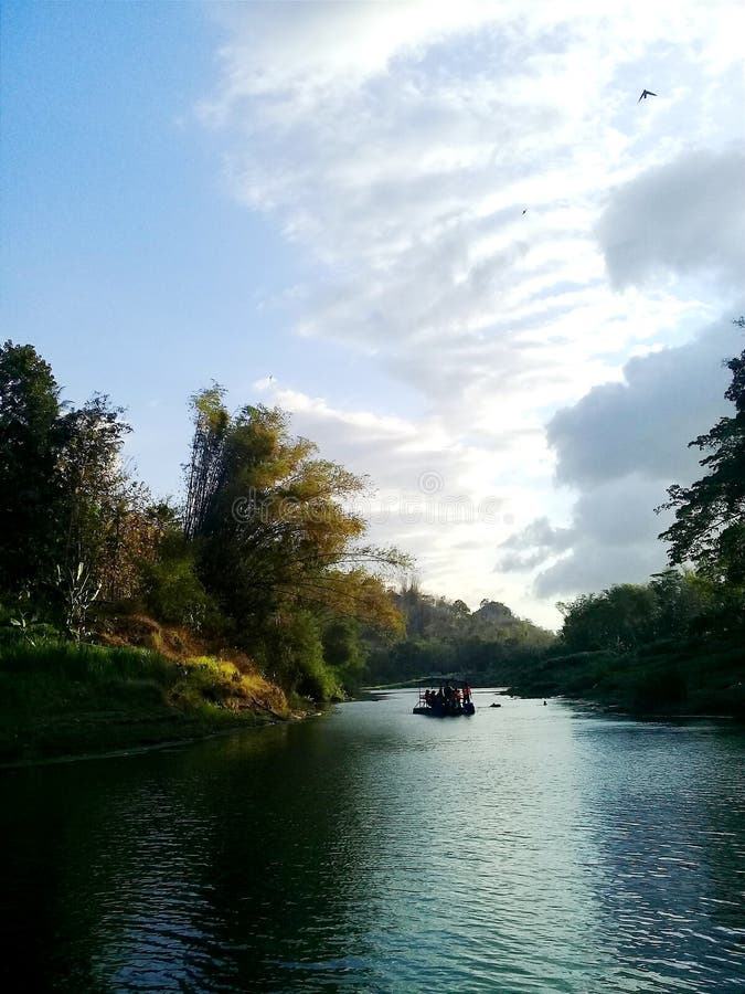 Beautiful river scenery stock photo. Image of morning - 248813006