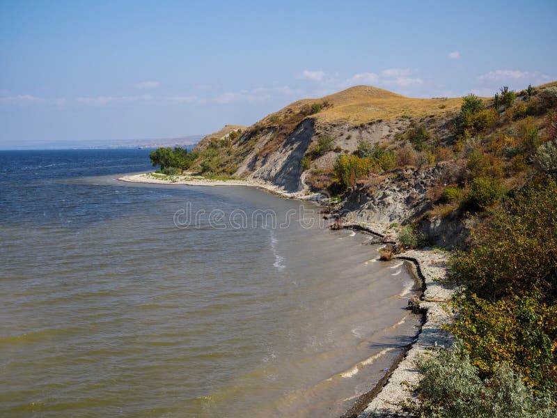 Beautiful River in Summer. High Bank Above the River Stock Image ...
