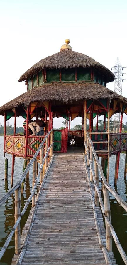 Beautiful River Temple in Village Stock Image - Image of temple ...