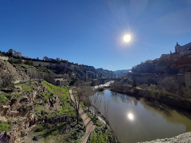 A Beautiful River in Toledo Stock Photo - Image of tree, beautiful ...