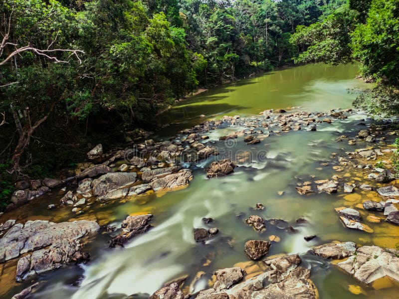 Beautiful River Waterfall in Endau Rompin, Malaysia Stock Image - Image ...