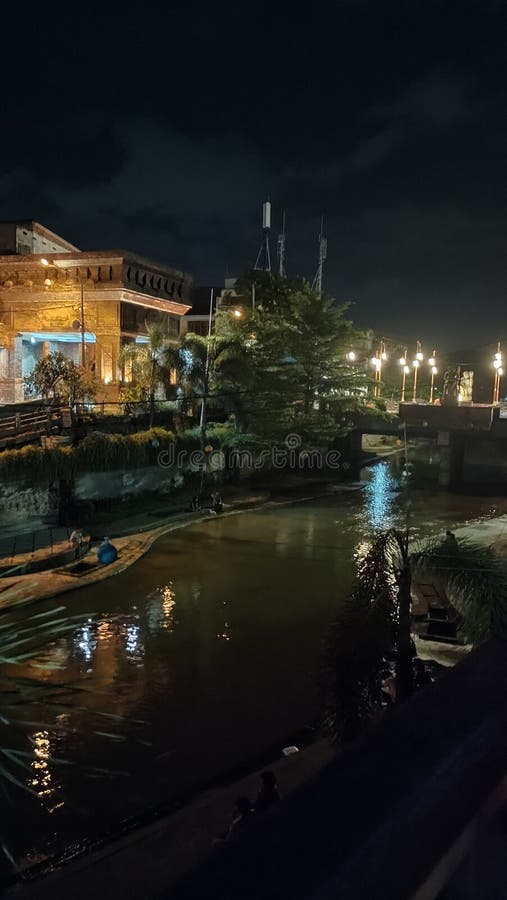 The Beautiful Rivers between Traditional Market in Bali Stock Image ...