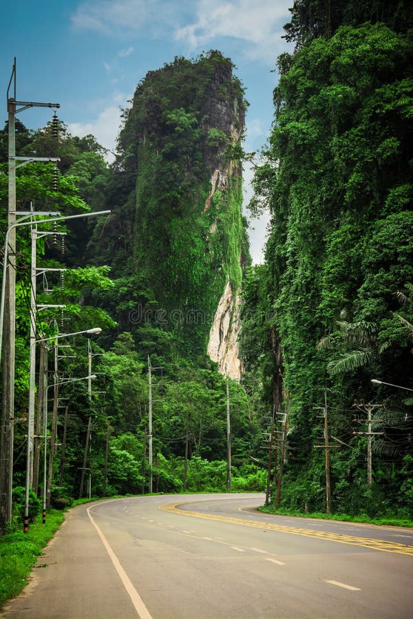 Beautiful Road with Beautiful Mountain Stock Photo - Image of summer ...