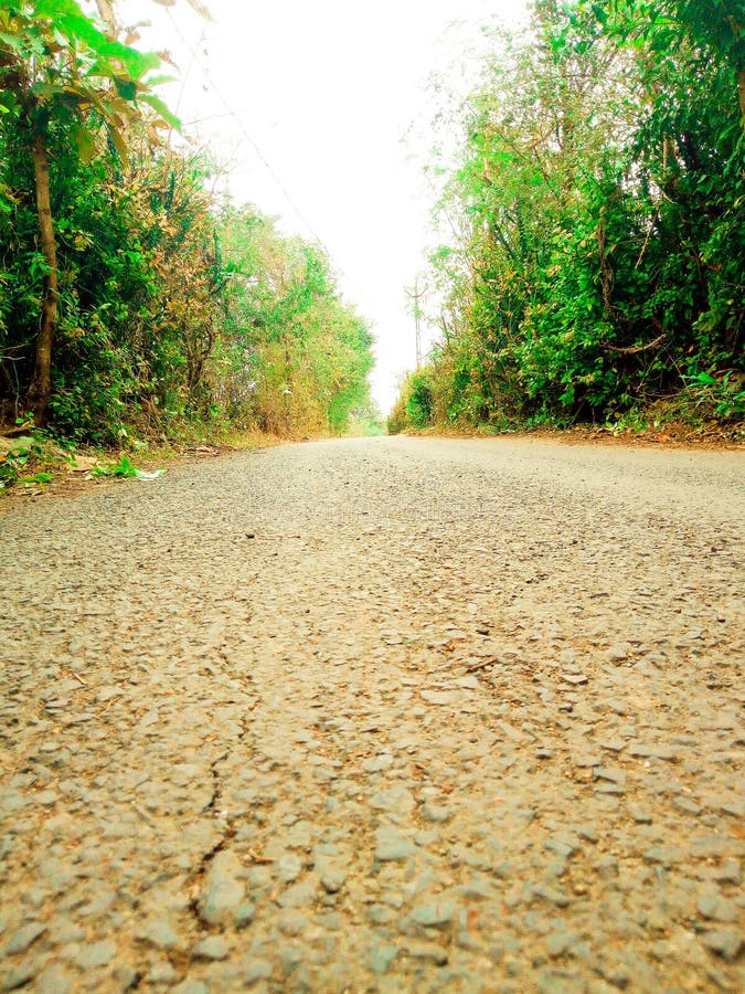 Beautiful Road Image of a Village in India Stock Photo - Image of ...