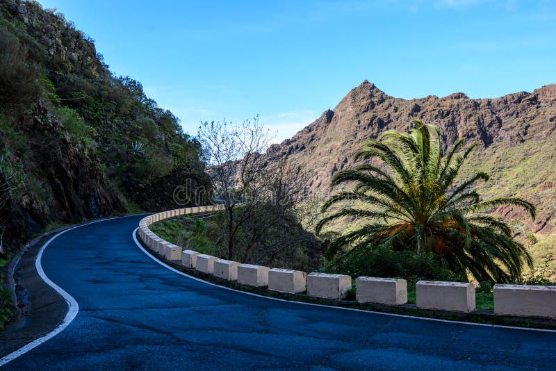 Road in the Mountains. Beautiful Road in the Mountains. Masca Tenerife ...