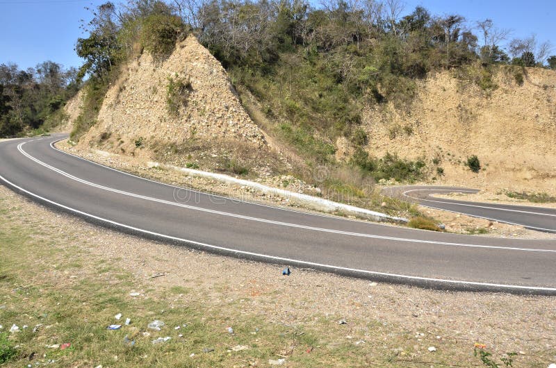 Beautiful Road Side View of Himachal Pradesh India Stock Photo - Image ...