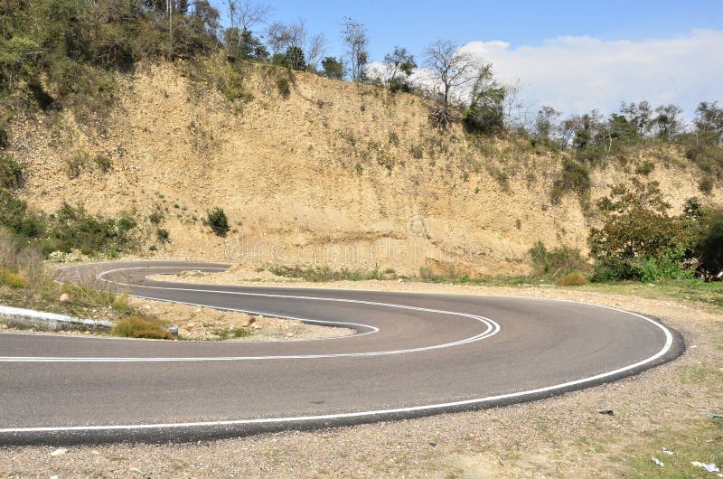 Beautiful Road Side View of Himachal Pradesh India Stock Image - Image ...