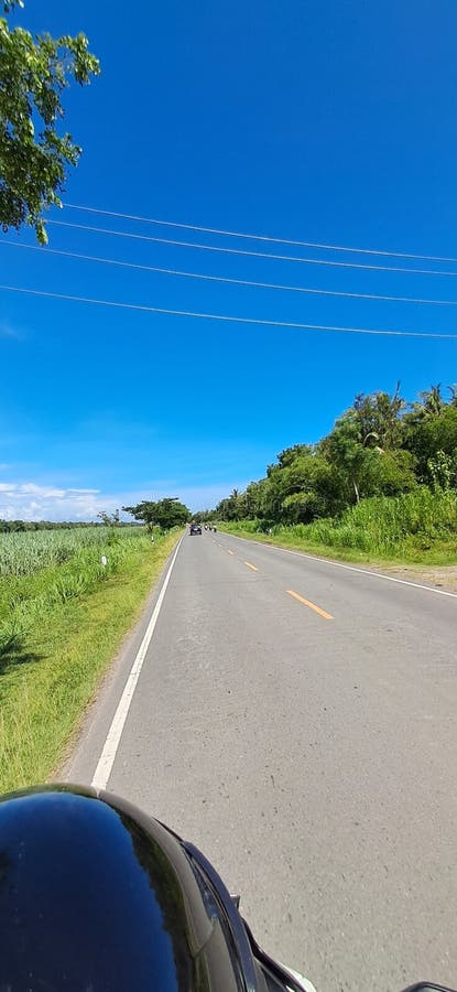 Beautiful Road To the House with a Welcome Blue Sky Stock Image - Image ...