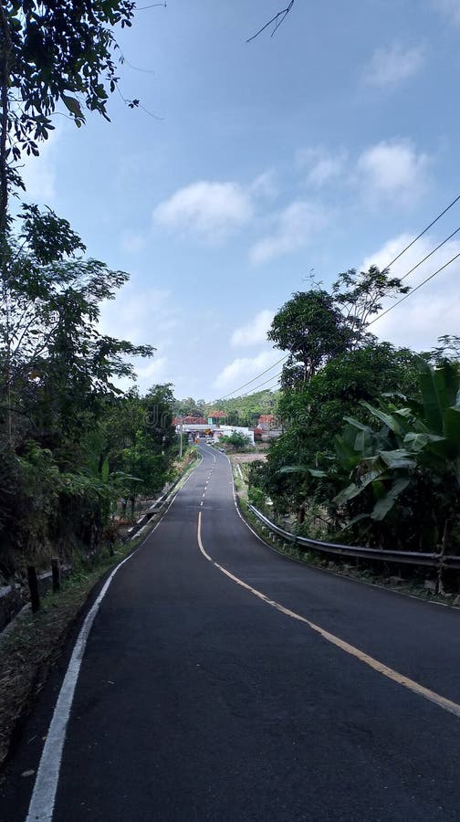 The Beautiful Road View Looks Long and Nice Stock Image - Image of long ...