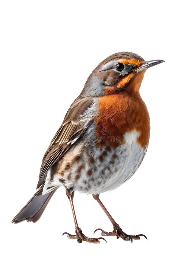 A Beautiful Robin Bird Isolated within a White Background Generated by ...