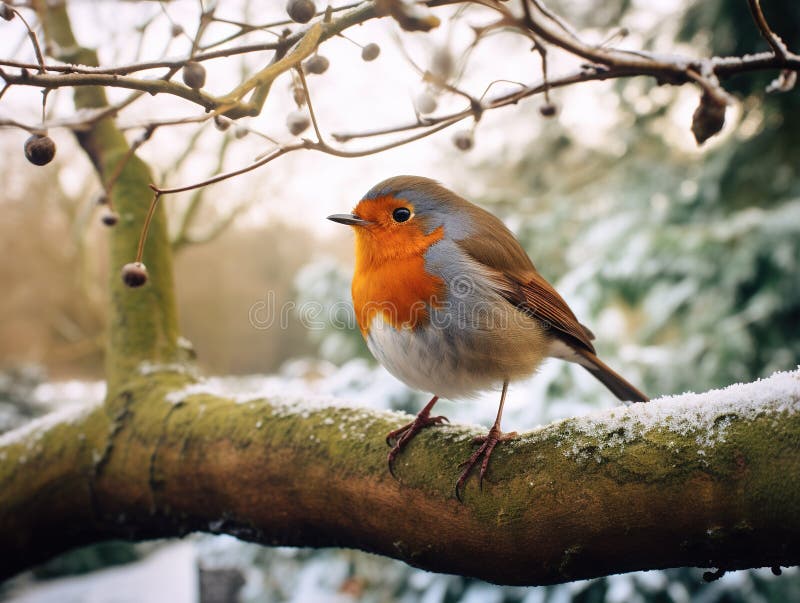 Ai Generated Illustration Wildlife Concept of Beautiful Robin Stock ...