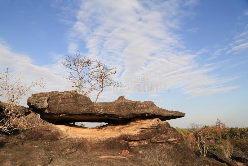Beautiful Rock Formation on the Cliff Stock Image - Image of area ...