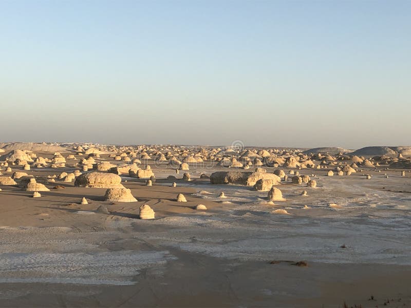 Beautiful Rock Formation in the White Desert Oasis in Egypt Stock Image ...