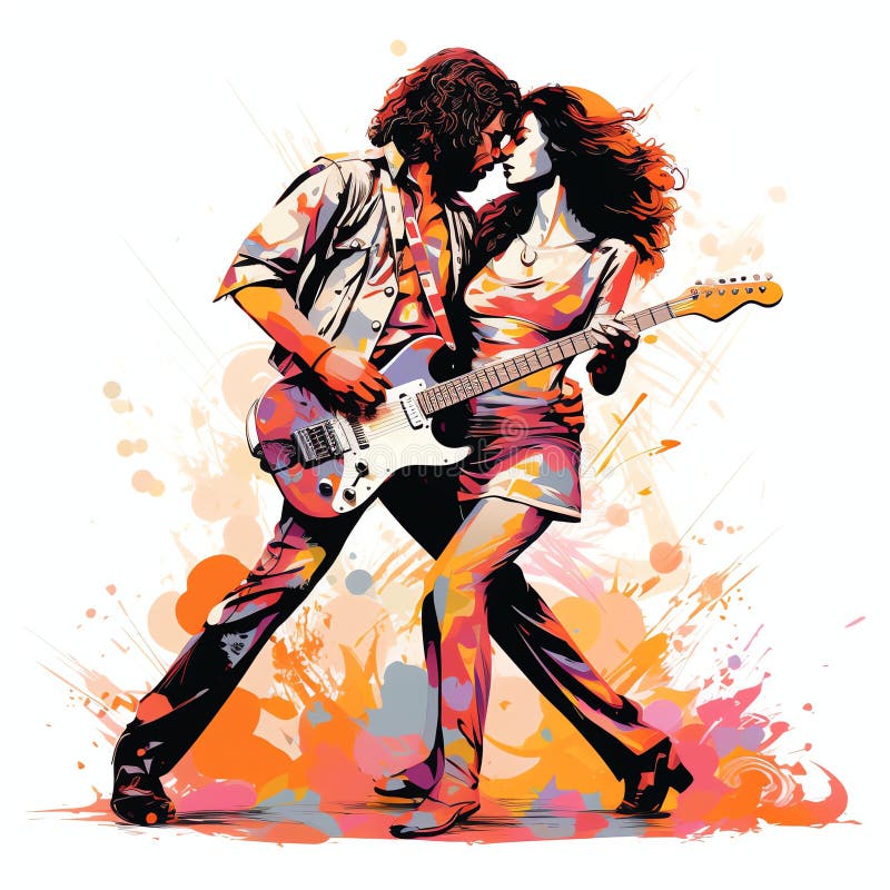 Beautiful Rock and Roll Dance Clipart Illustration Stock Illustration ...