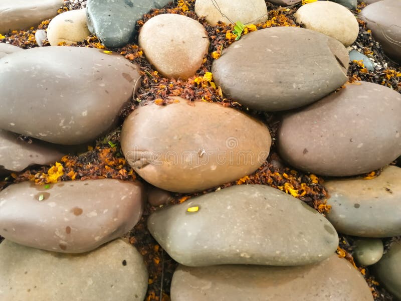 Beautiful Rock Structure Made with Smooth Rocks Stock Image - Image of ...