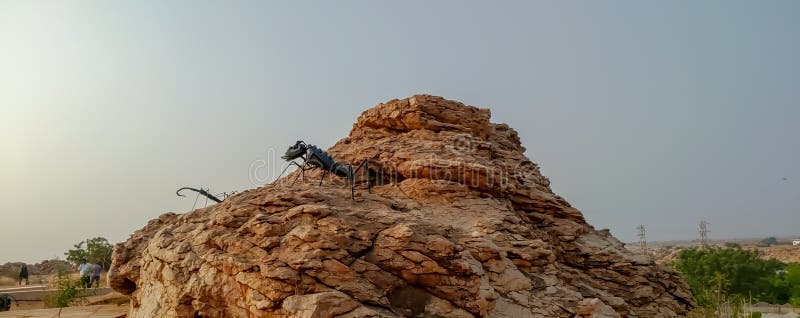 A Beautiful Rock Structures in Orvakal Kurnool India Stock Photo ...