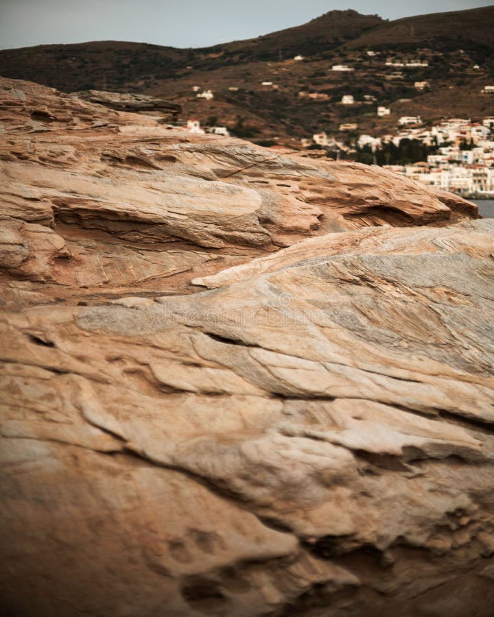 Beautiful Rock Texture with Mountains in the Background. Stock Photo ...