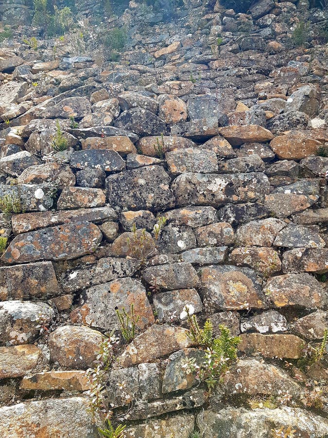 Beautiful Rock Wall on the Way To Top of the Mountain Stock Image ...