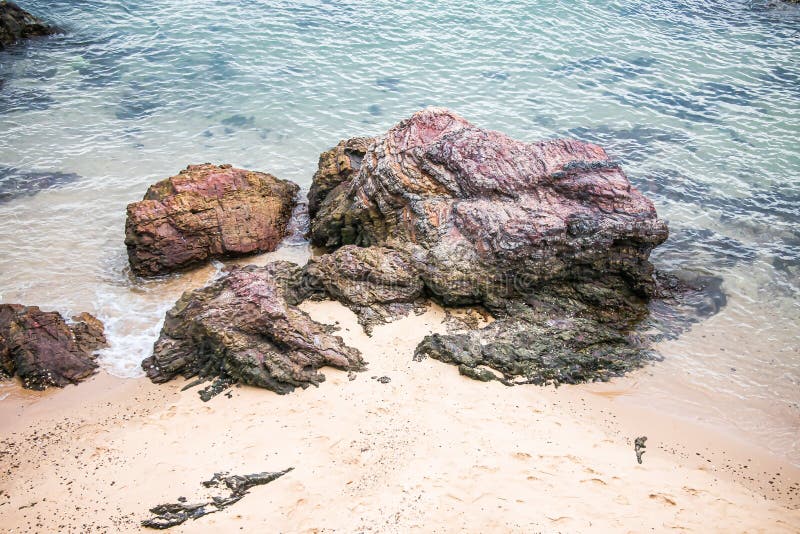 Rocks and Seashore for Background Stock Image - Image of rocky ...