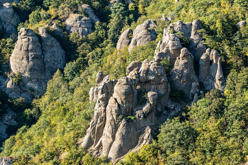 Beautiful Rocks in the Valley of Ghosts, Demerdzhi Mountain Stock Photo ...